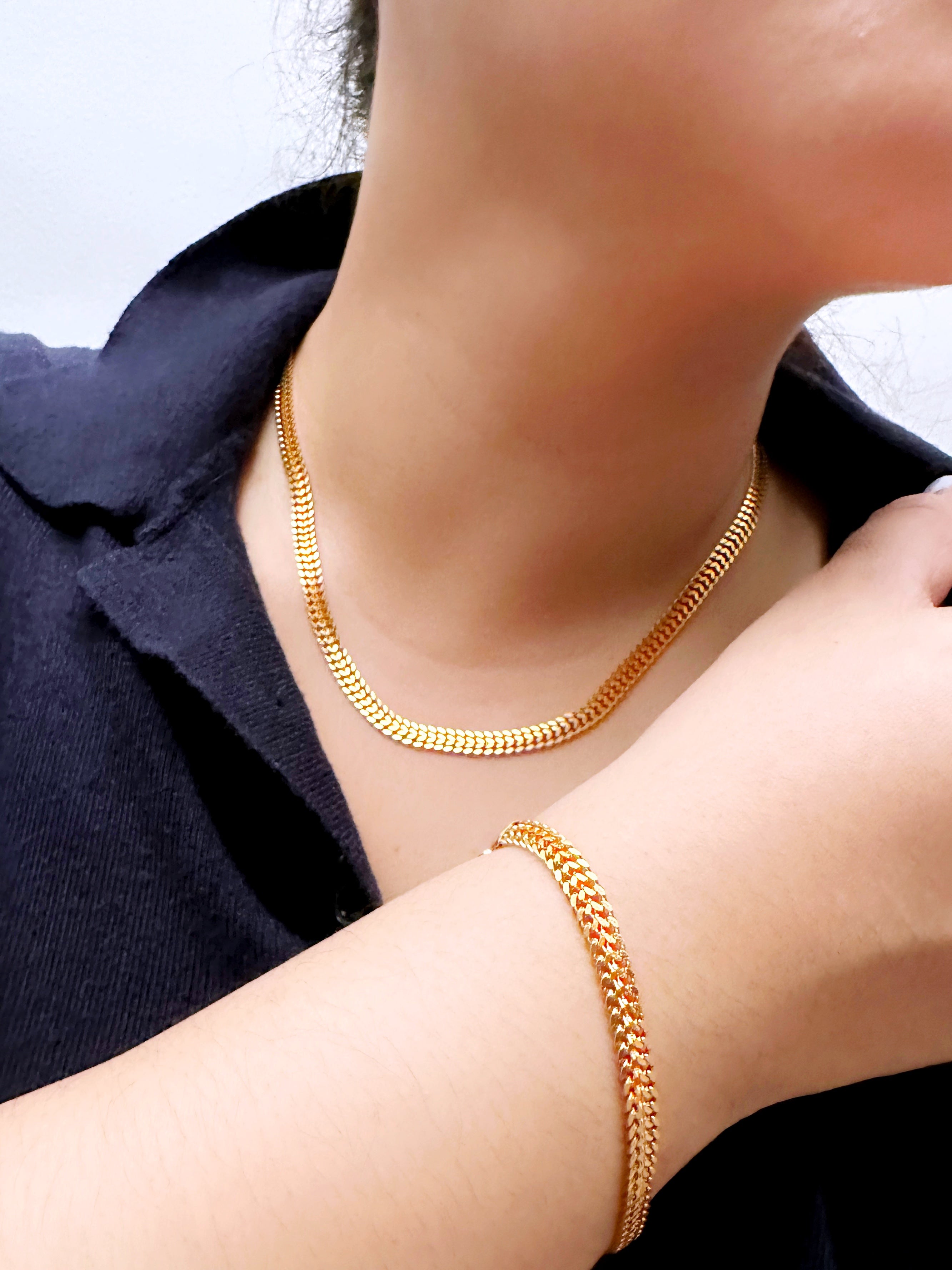 Sedusa Chain Necklace & Bracelet Set – Shine Bright PH